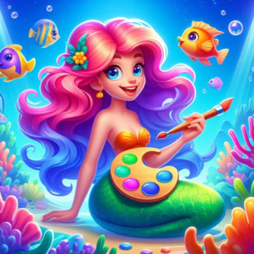 Mermaid Coloring Games for iOS (iPhone/iPad/iPod touch) - Free Download ...