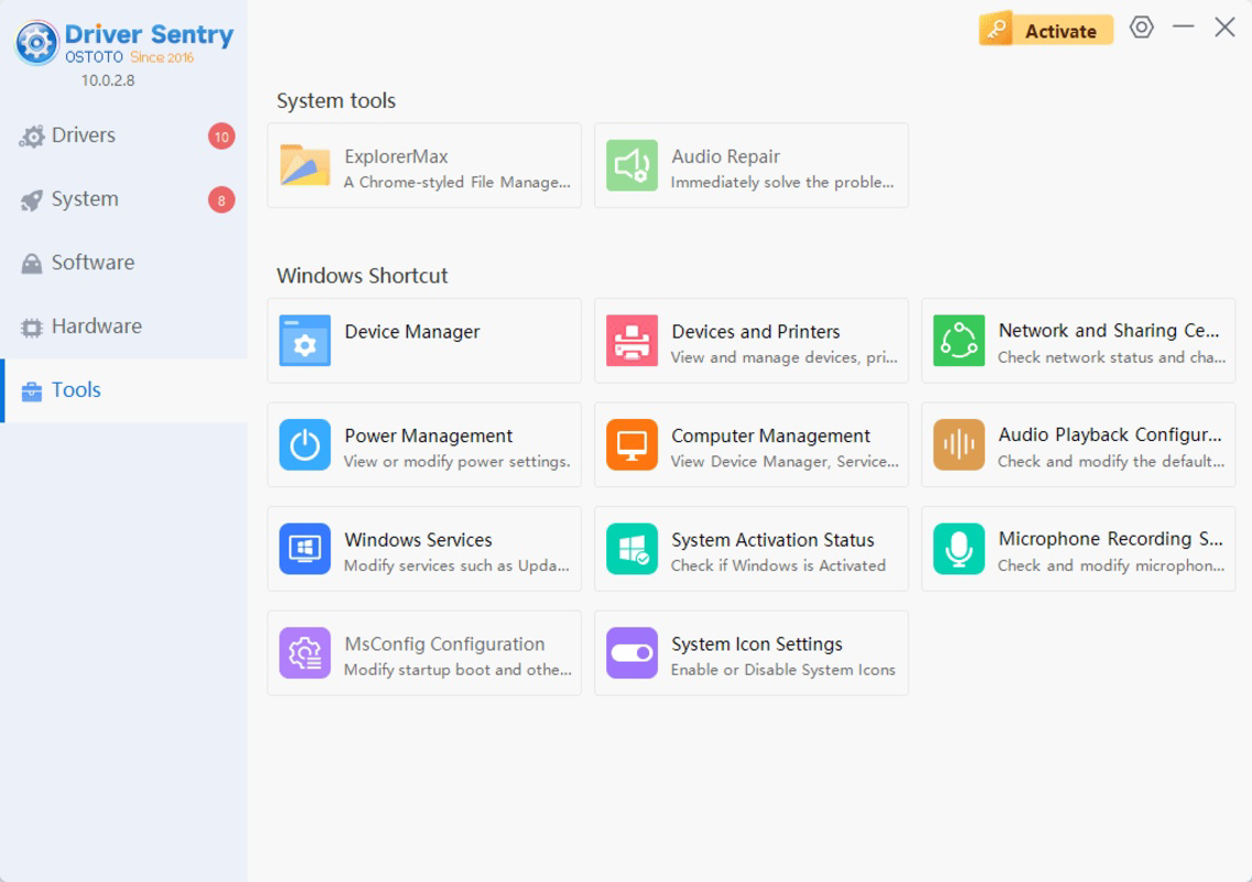Driver Sentry for PC Windows 10.0.2.8 Download