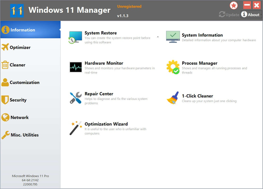 Windows 11 Manager for PC Windows 2.1.7 Download