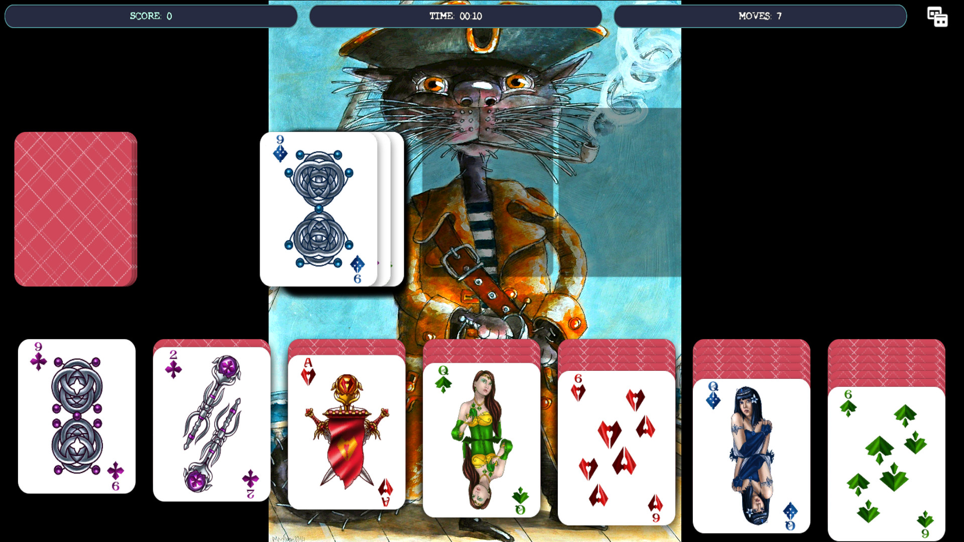 Solitaire - Cat Pirate Portrait for PC Windows Download