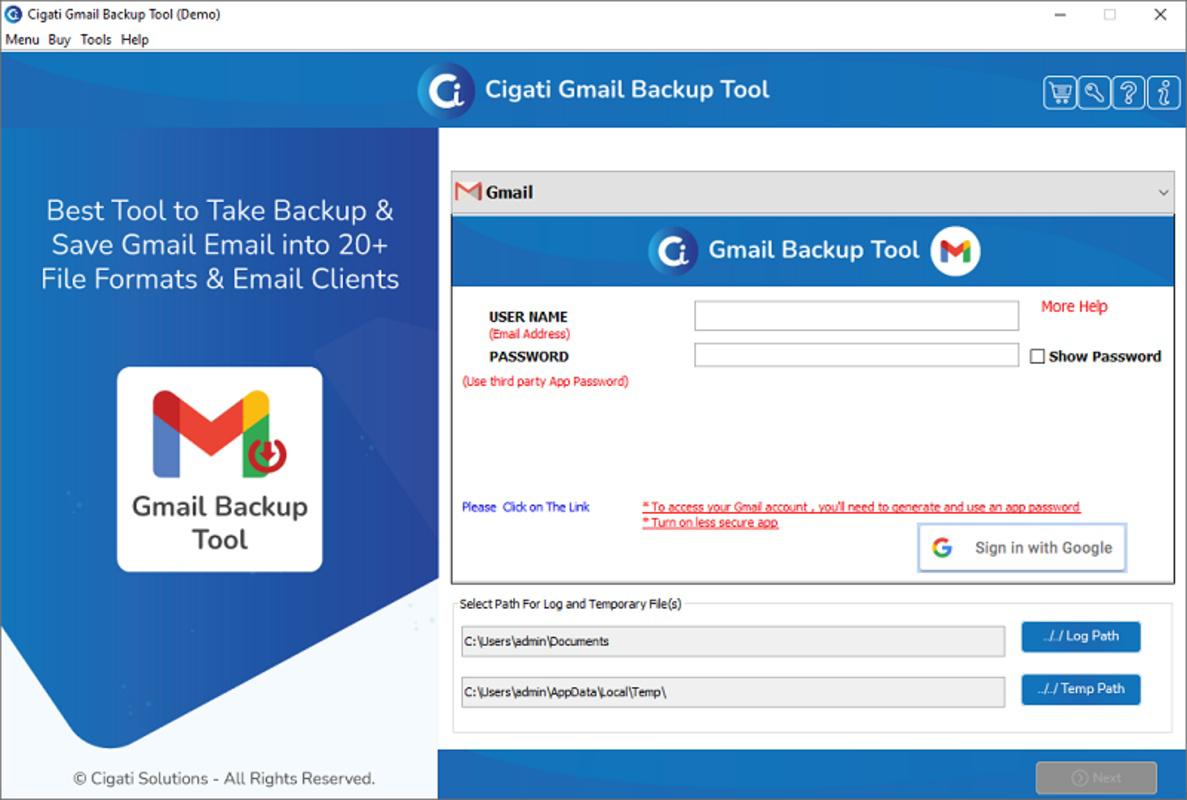 Cigati Gmail to Office 365 Migration Tool for PC Windows 22.6 Download
