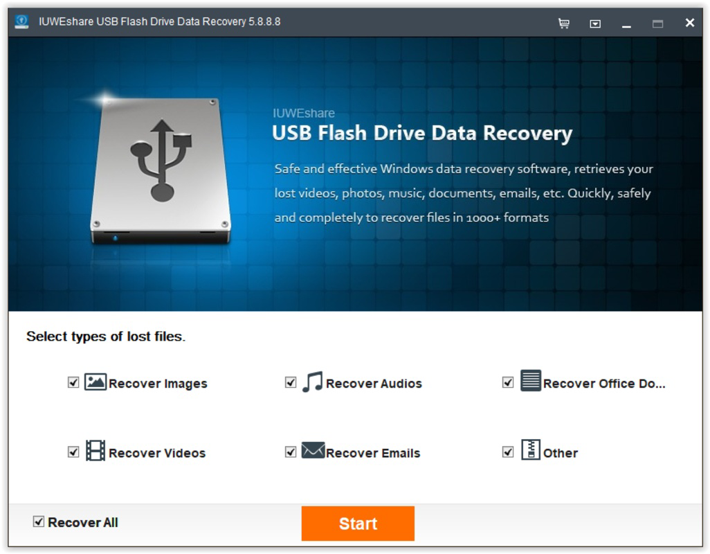 USB Flash Drive Data Recovery for PC Windows 5.8.8.8 Download