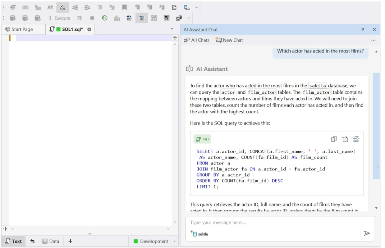dbForge AI Assistant for PC Windows 2025.1 Download
