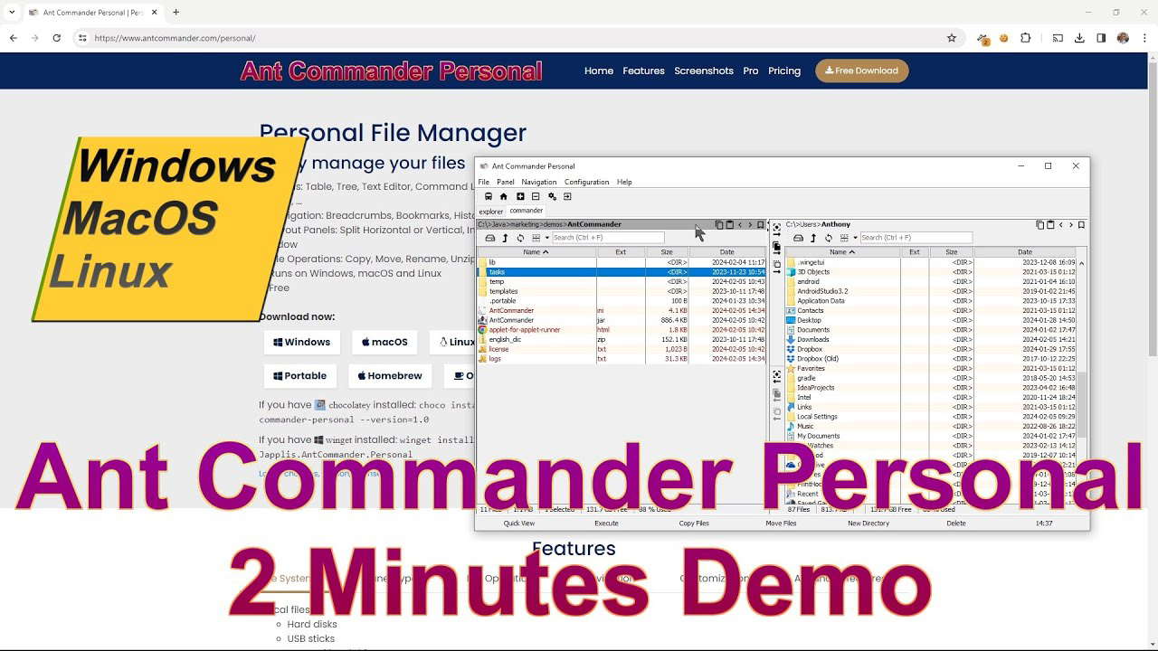 Ant Commander Personal for PC Windows 5.6 Download