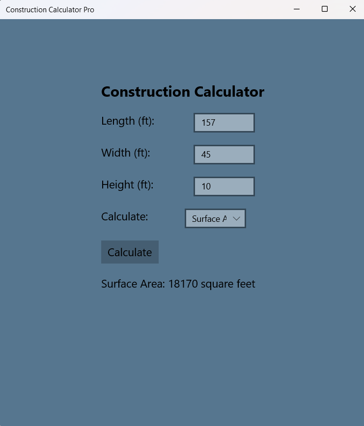 Construction Calculator Pro for PC Windows Download