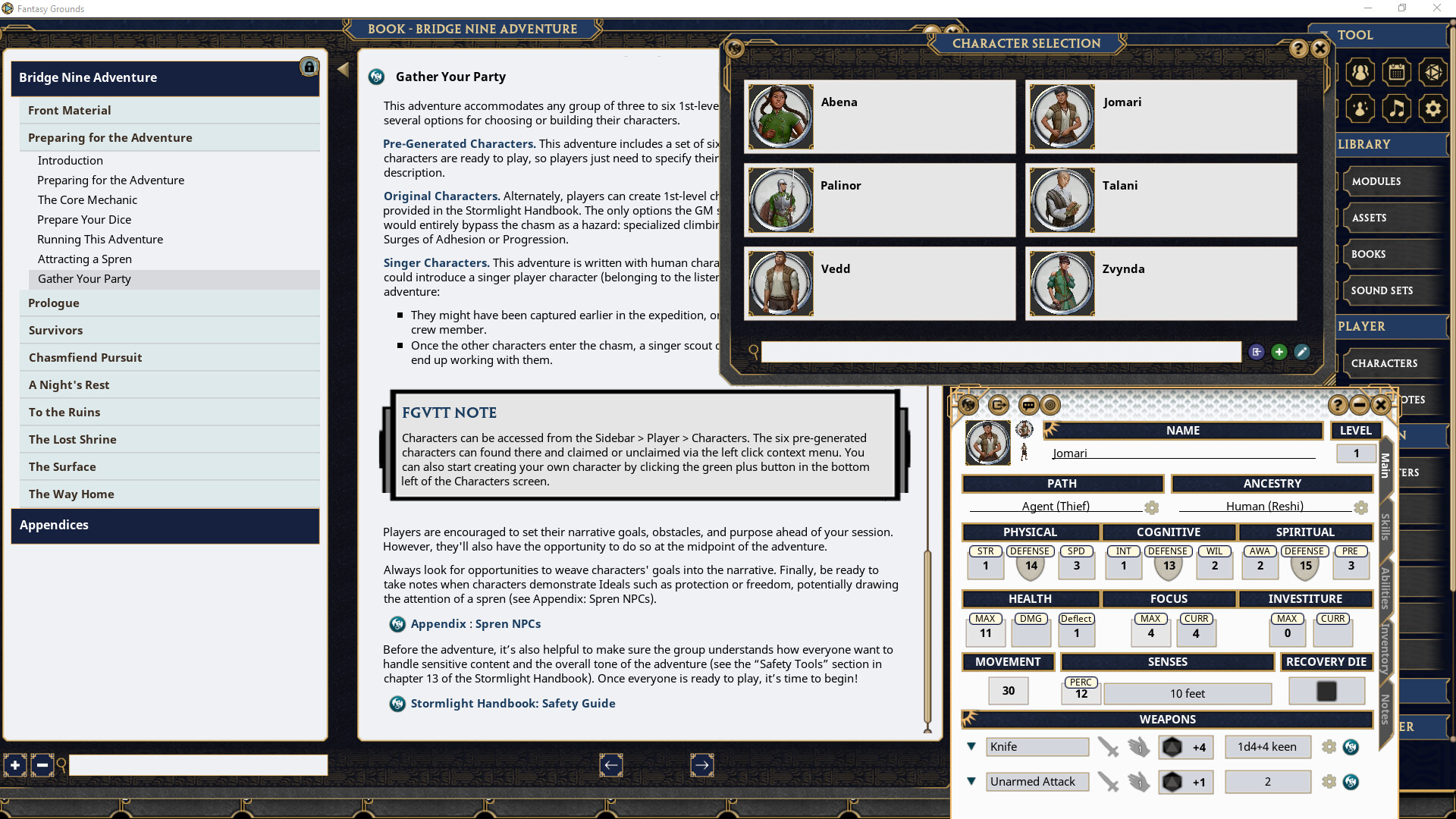 Fantasy Grounds - Bridge Nine Adventure for PC Windows Download