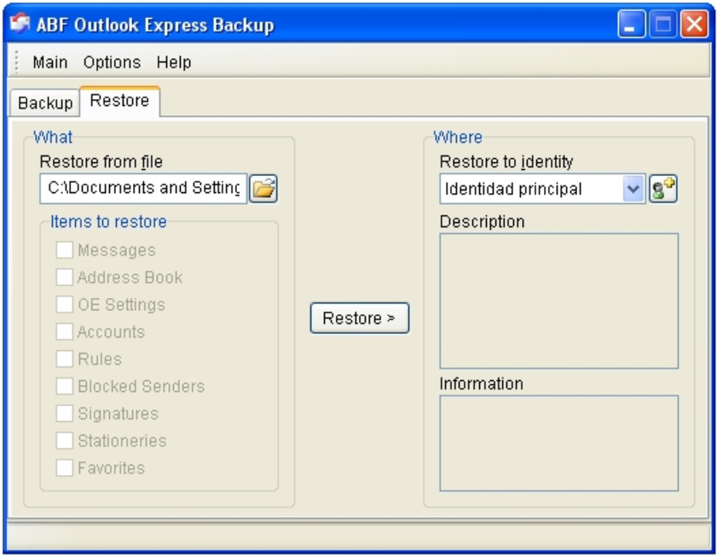 Download ABF Outlook Express Backup Latest 2.7.5.70 for Windows PC