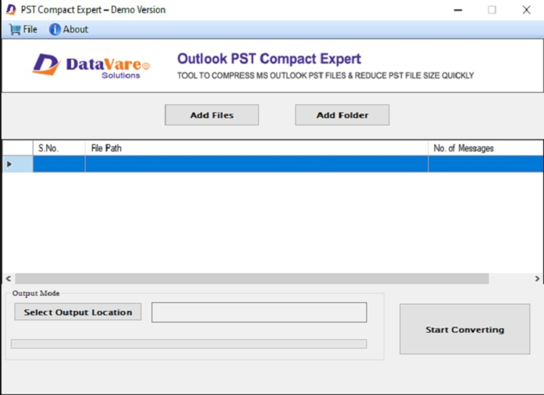 Download DataVare Outlook PST Compact Expert Latest 1.0 for Windows PC