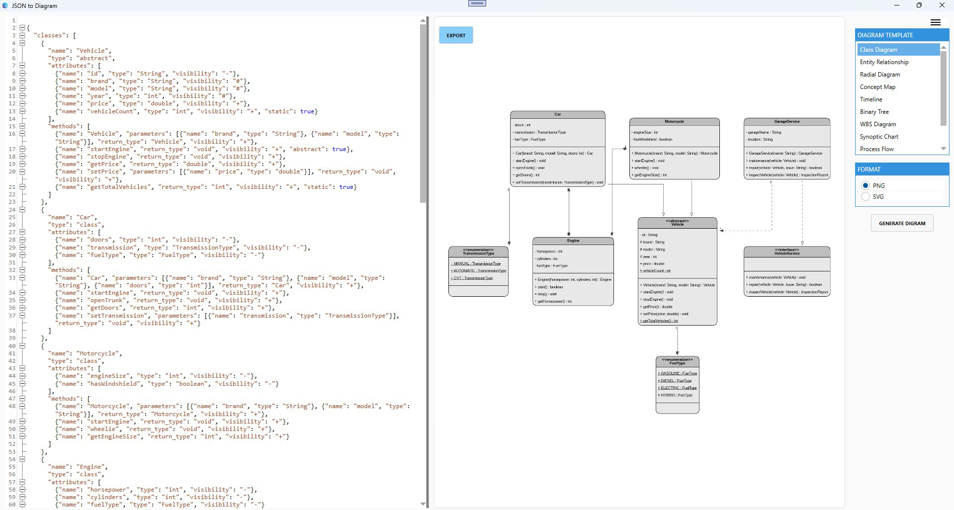JSON to Diagram for PC Windows Download