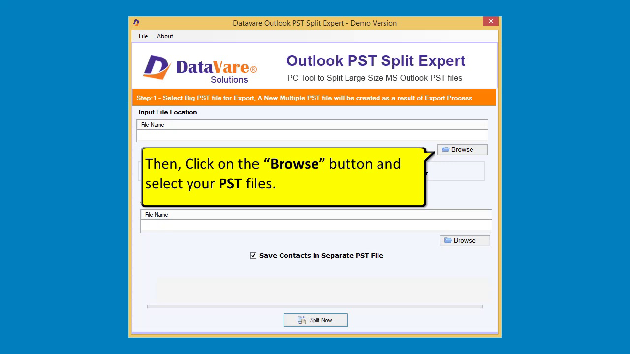 DataVare Outlook PST Split Expert for PC Windows 1.0 Download