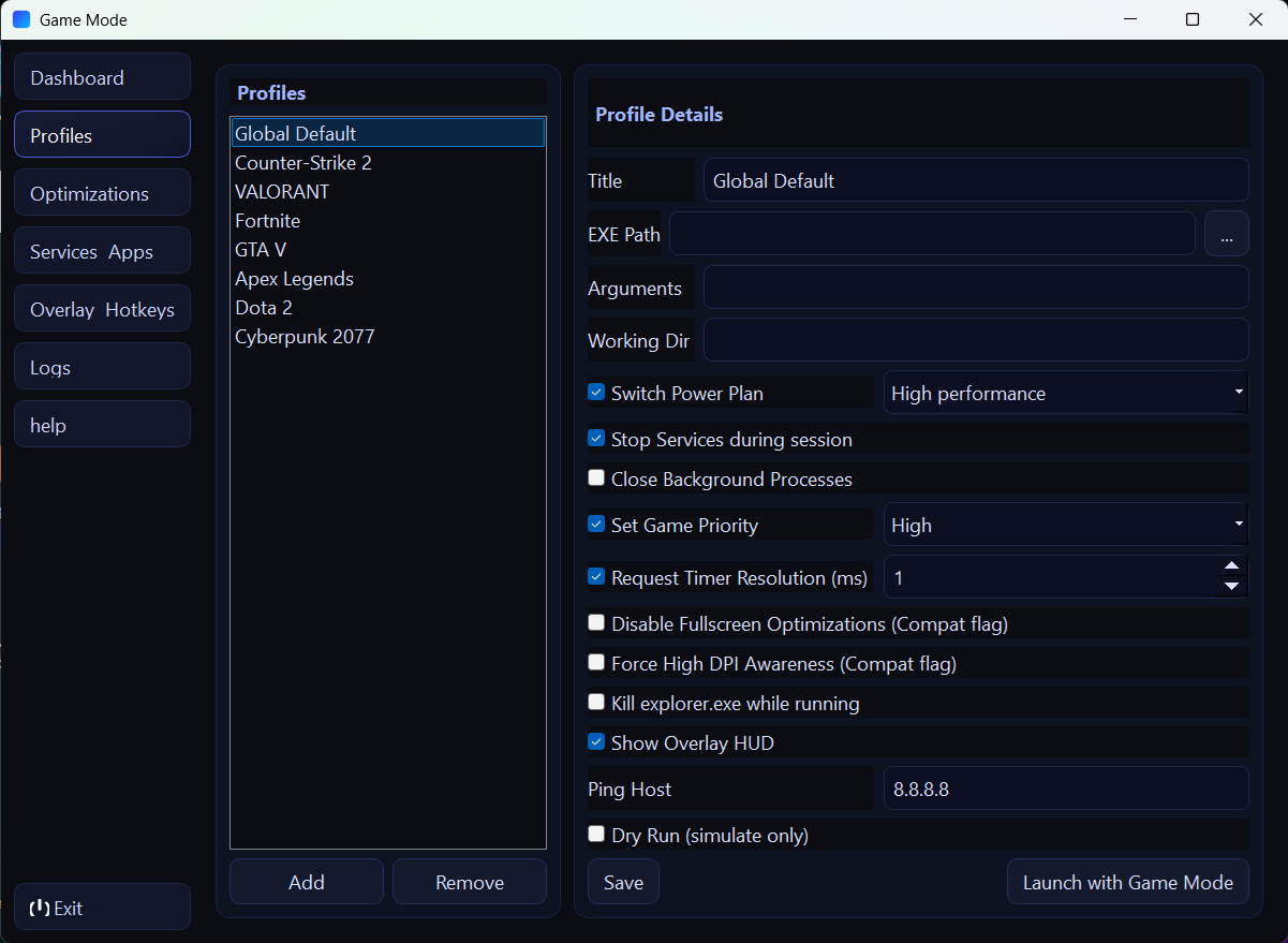 Gaming Mode for PC Windows Download