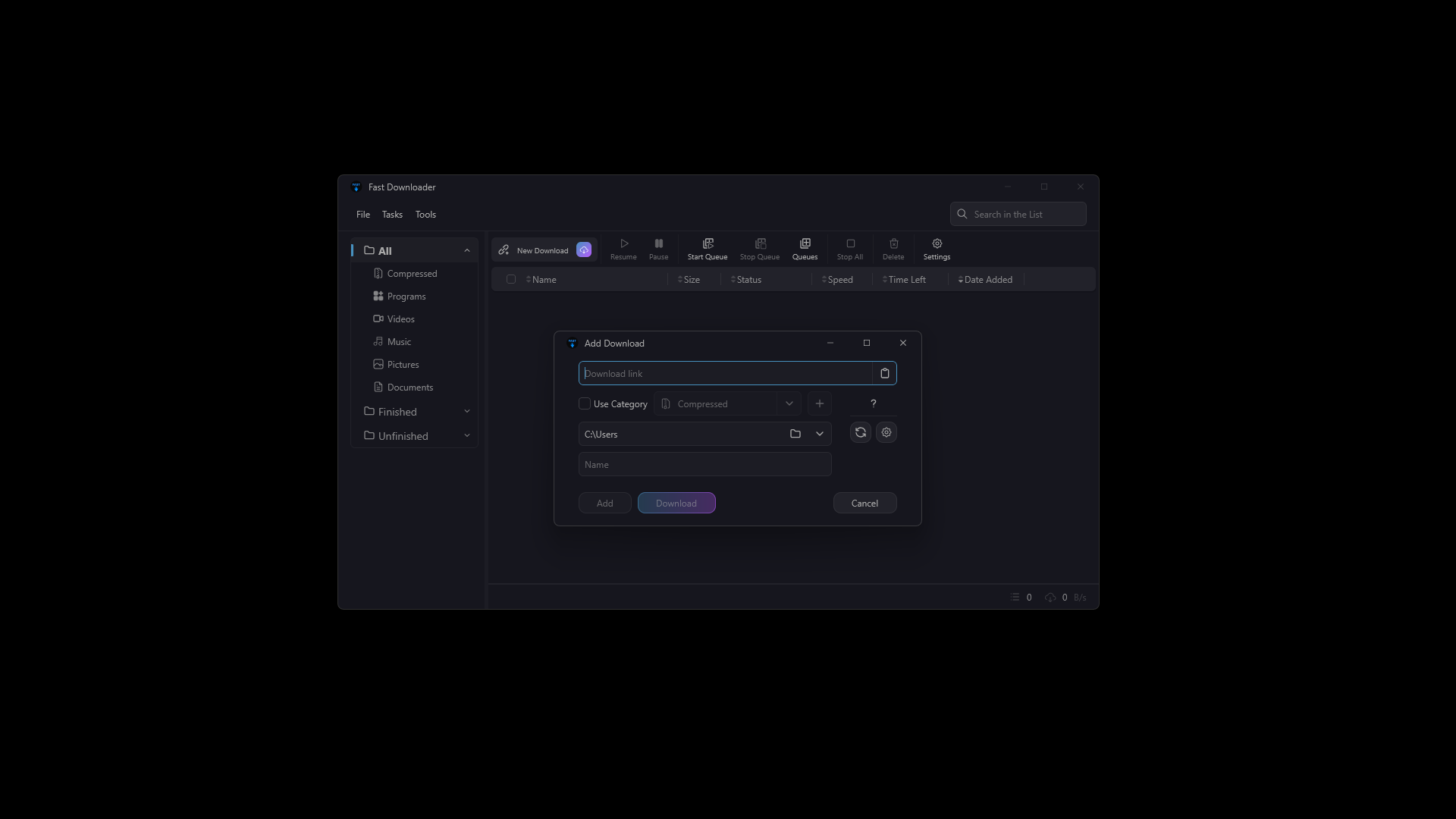 UFD Pro - Ultra Fast Downloader for PC Windows Download
