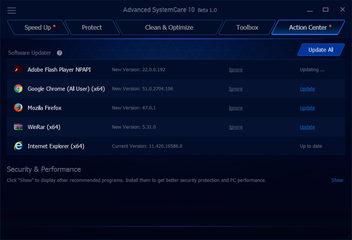 Advanced SystemCare Beta for PC Windows 10 Beta 1.0 Download