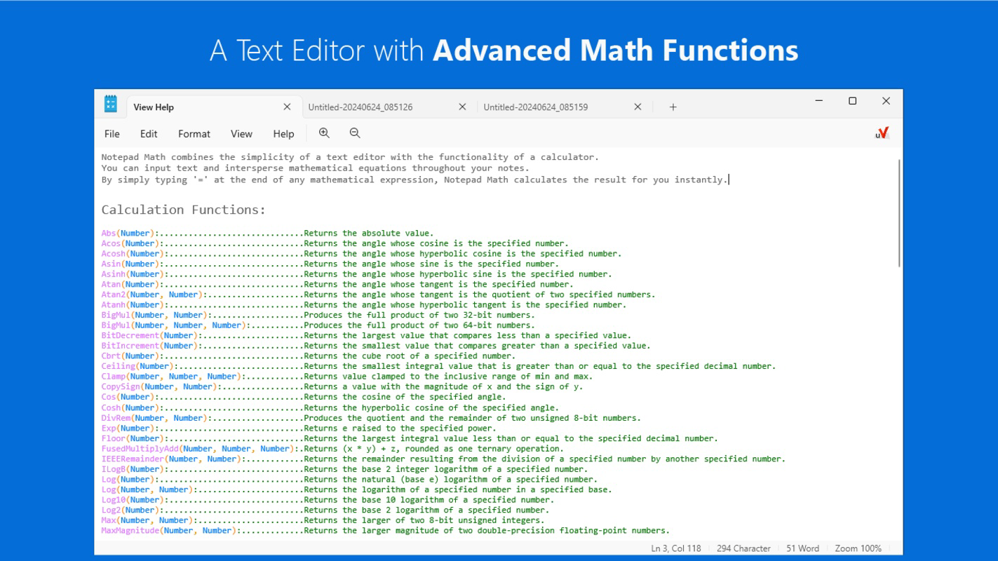 Notepad Math for PC Windows 3.1.0.0 Download