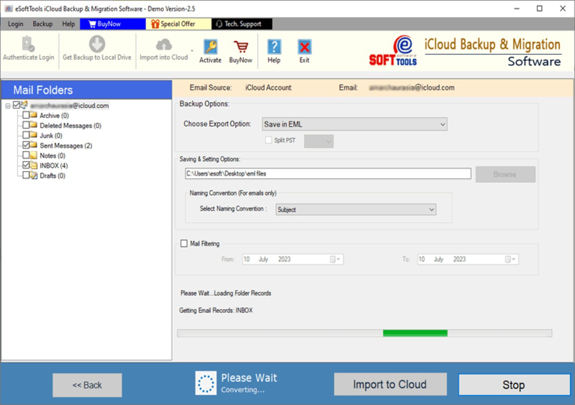 eSoftTools iCloud Backup & Migration Software for PC Windows 4.0 Download