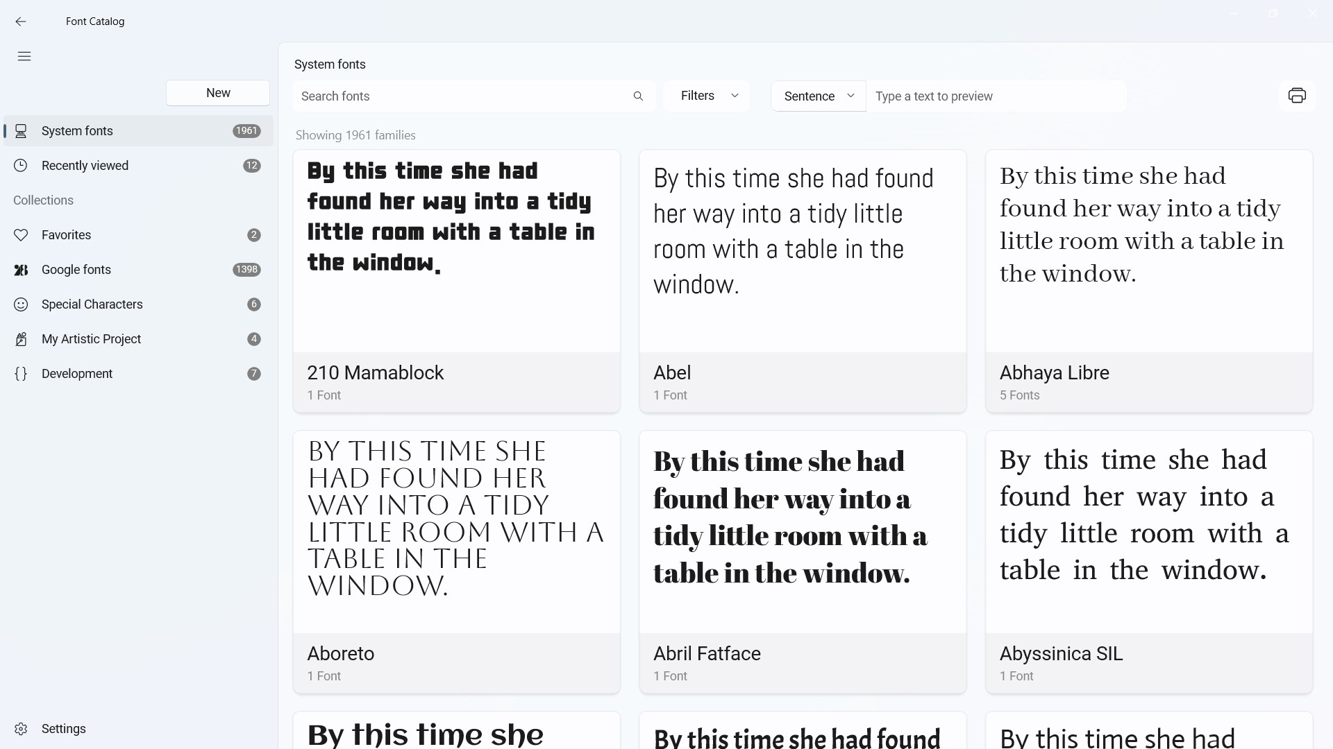 Font Catalog for PC Windows Download