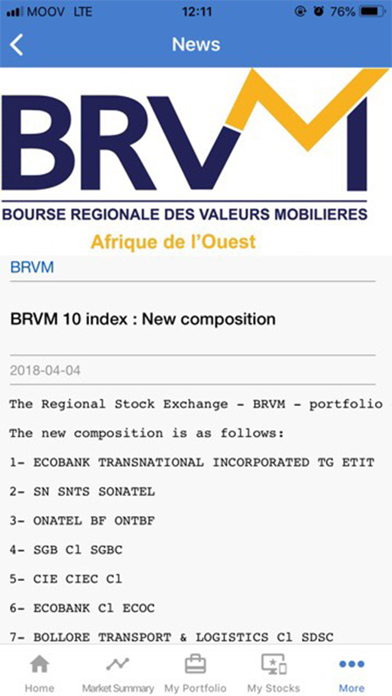 BRVM app for iOS (iPhone) - Free Download at AppPure