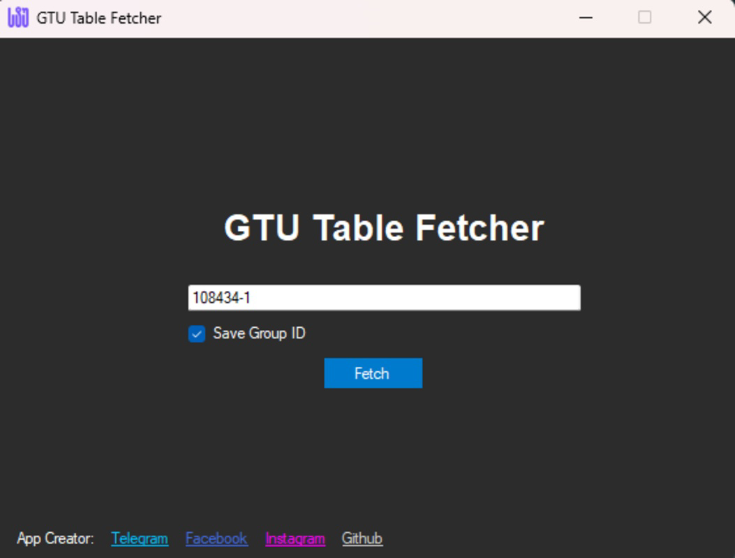 GTU Tables for PC Windows 1.01 BETA Download