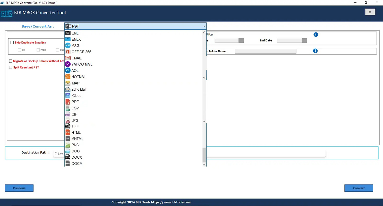 MBOX Converter Exporter Software Tool for PC Windows 1.7 Download