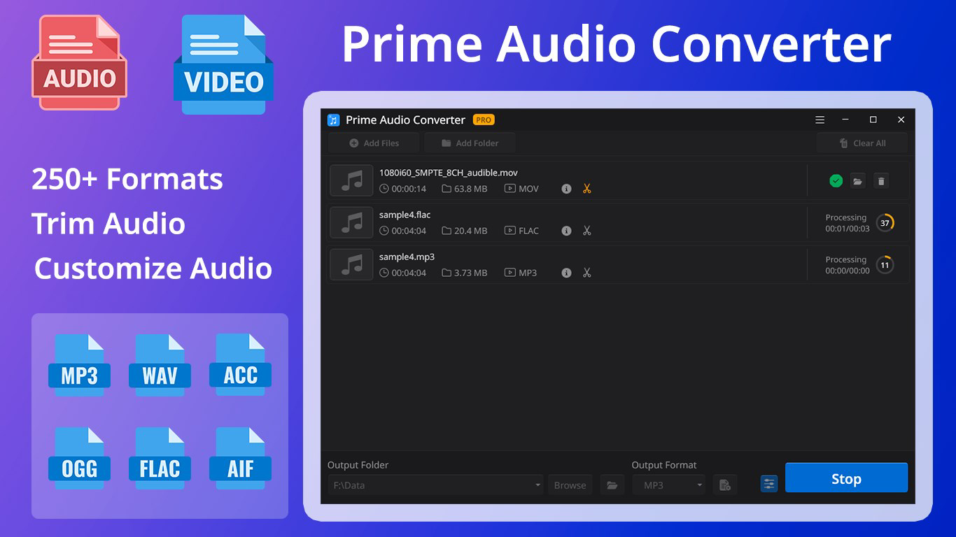 Prime Audio Converter - MP3 Converter for PC Windows Download