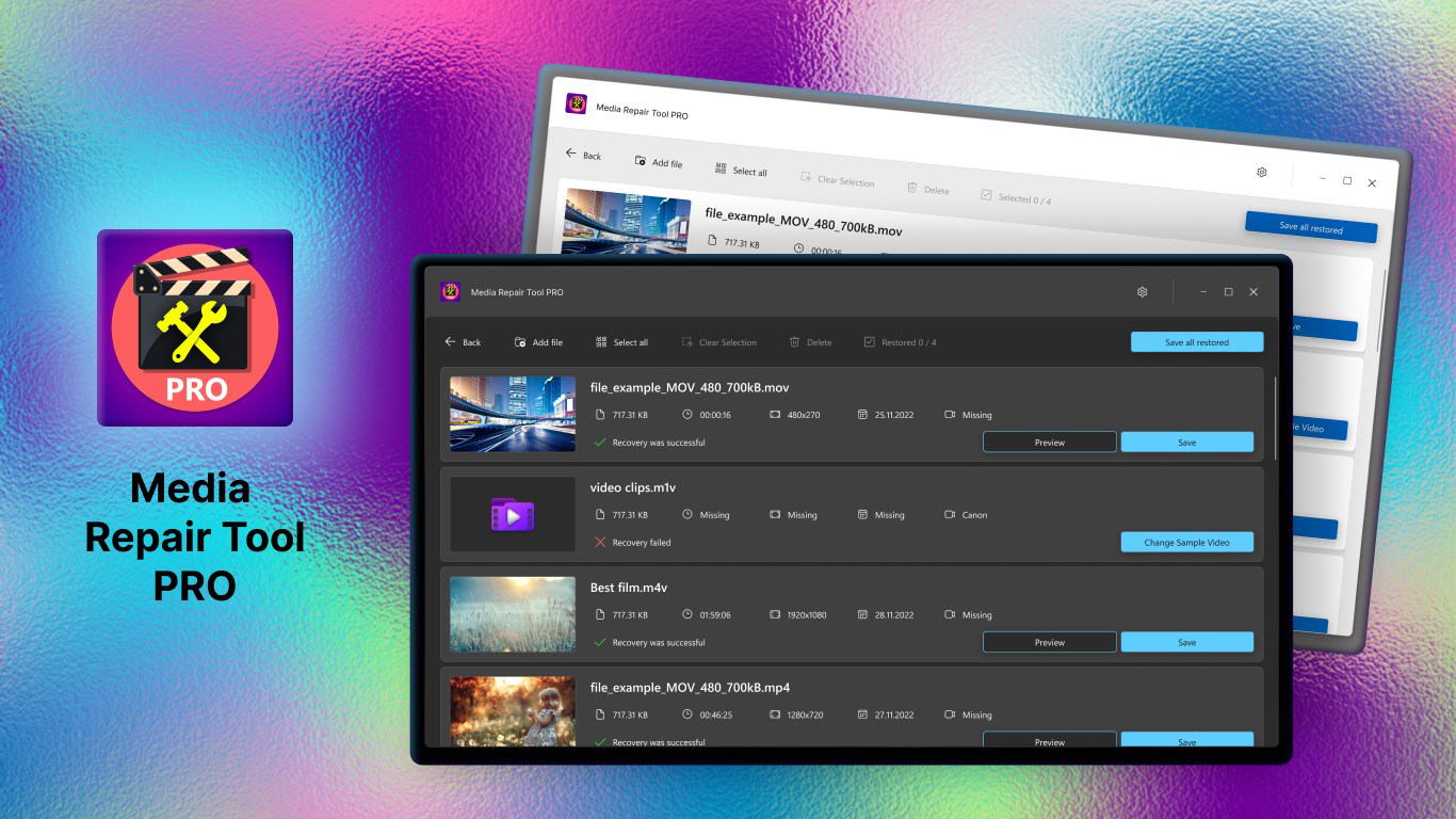 Media Repair Tool PRO for PC Windows Download