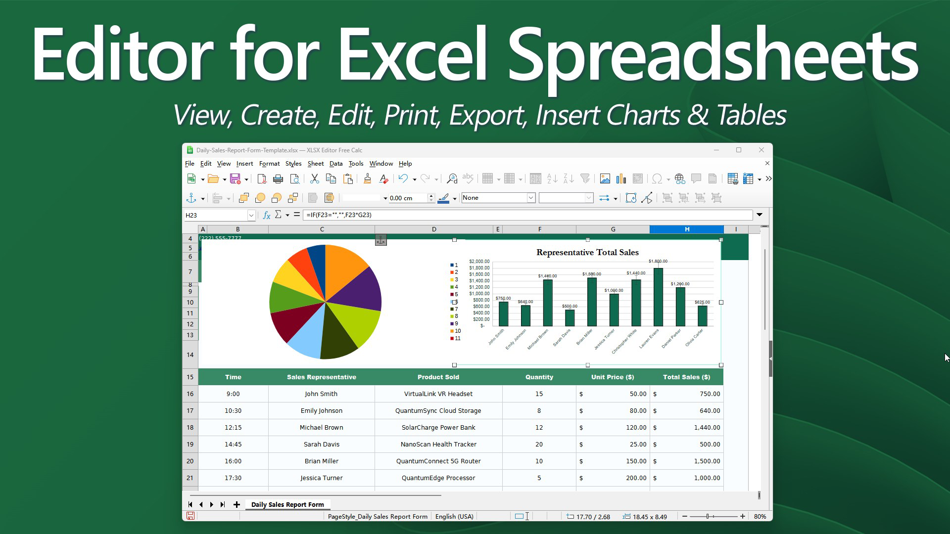 XLSX Editor AIx for PC Windows Download