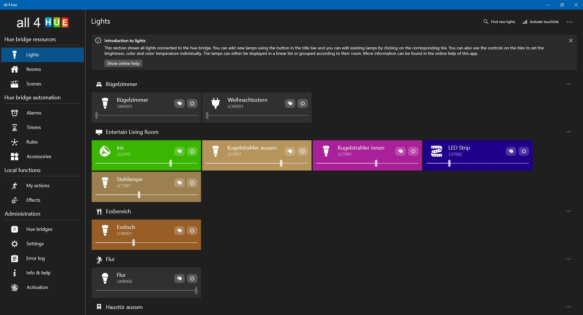all 4 hue for Philips Hue for PC Windows Download