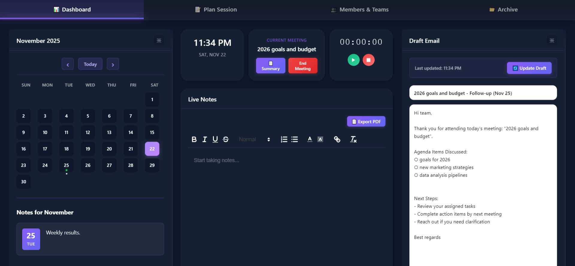Team Meeting Manager for PC Windows Download