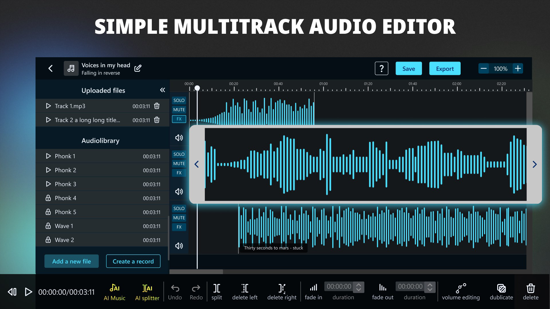 AI Track Editor - Audio Editing Tool for PC Windows Download