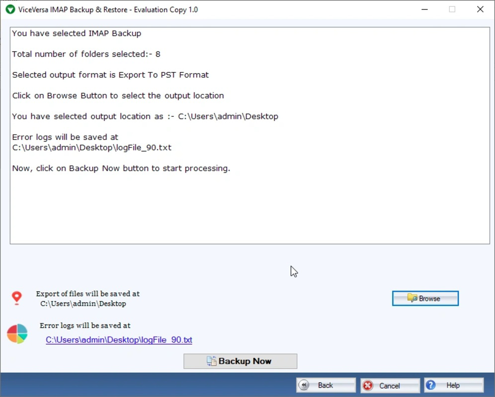 ViceVersa IMAP Backup & Restore Software for PC Windows 1.0 Download