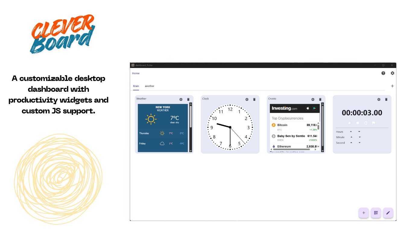 CleverBoard: Desktop Widgets & Productivity Dashboard for PC Windows ...