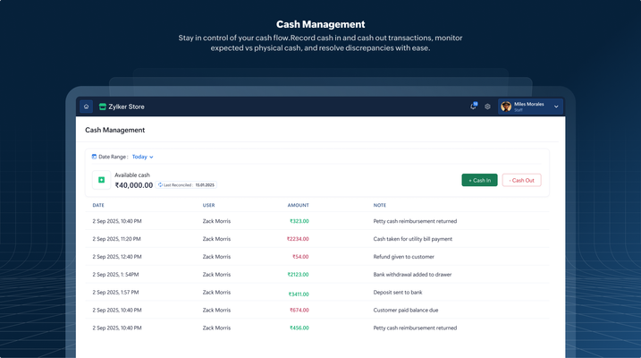 Retail - Zoho ERP for PC Windows Download