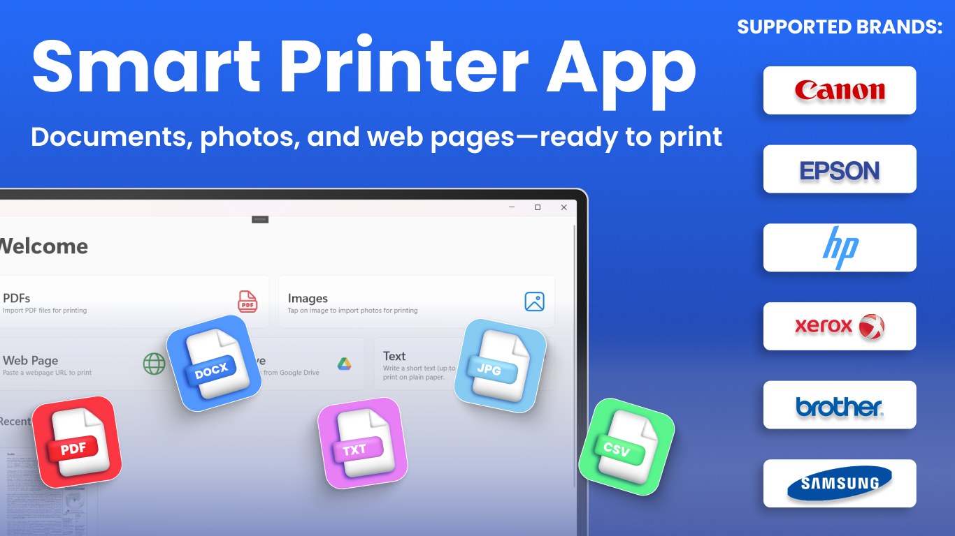 Smart Printer App | Print PDFs, Photos & Documents for PC Windows Download