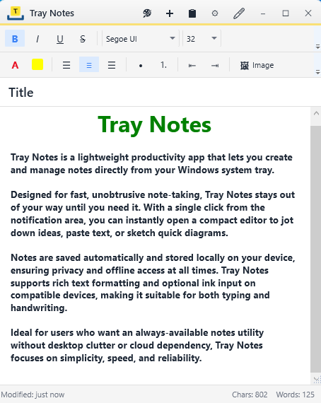 Tray Notes for PC Windows Download