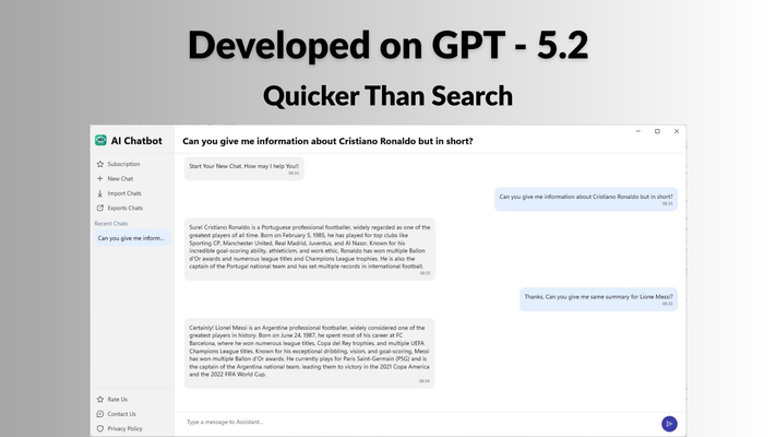 Open AI Chatbot Assistant for PC Windows Download