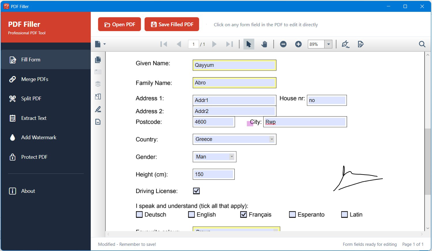 PDF Filler for PC Windows Download