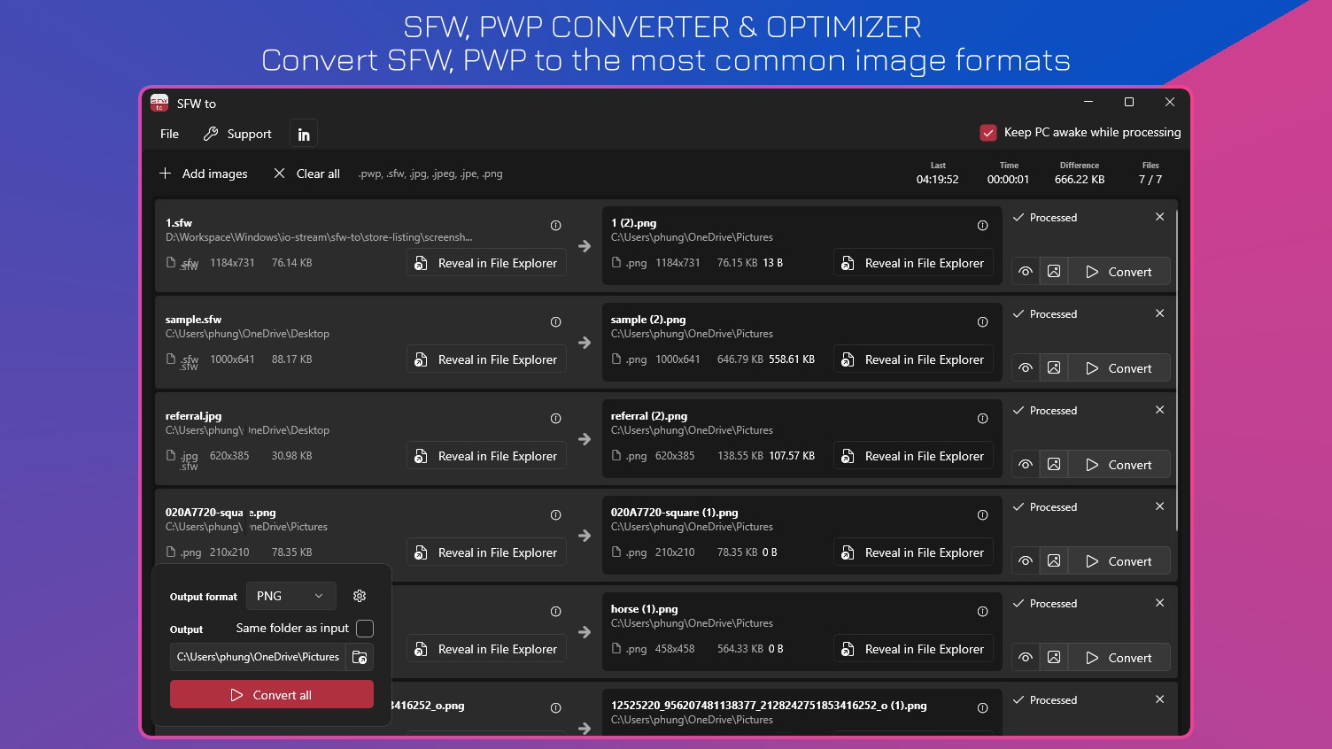 SFW to JPG - Batch Image Converter for PC Windows Download