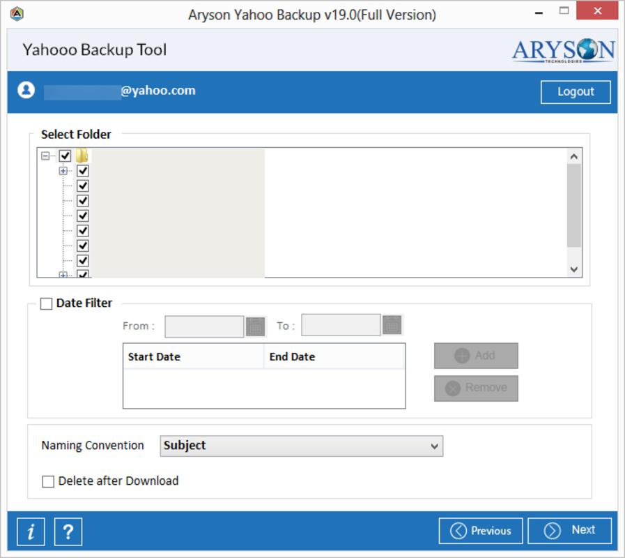 Yahoo Backup Software for PC Windows 19.0 Download