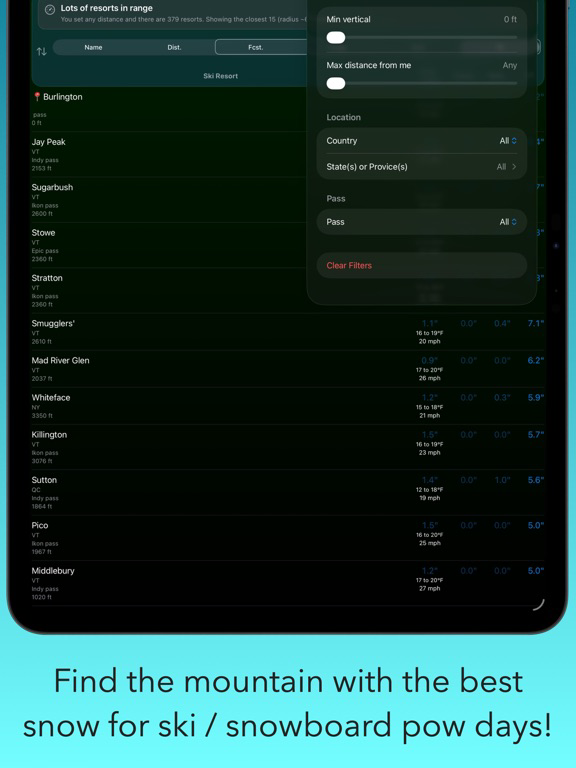 Snowfall & Ski Weather: PowDr para iOS (iPad) - Baixar Grátis no AppPure
