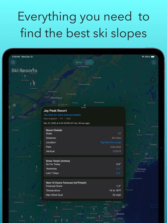 Snowfall & Ski Weather: PowDr para iOS (iPad) - Baixar Grátis no AppPure