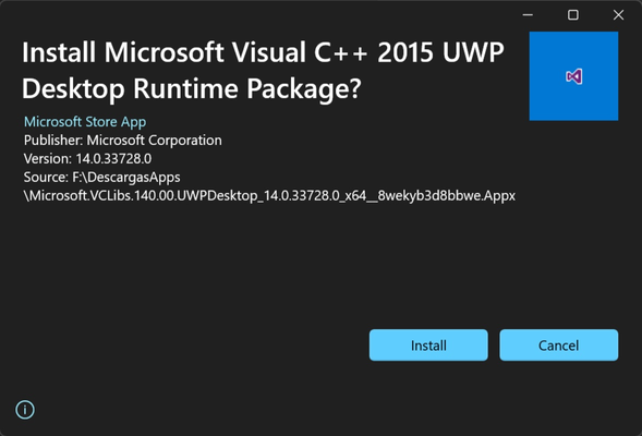 Microsoft Visual C++ 2015 UWP Desktop Runtime for PC Windows 14.0.33728 ...