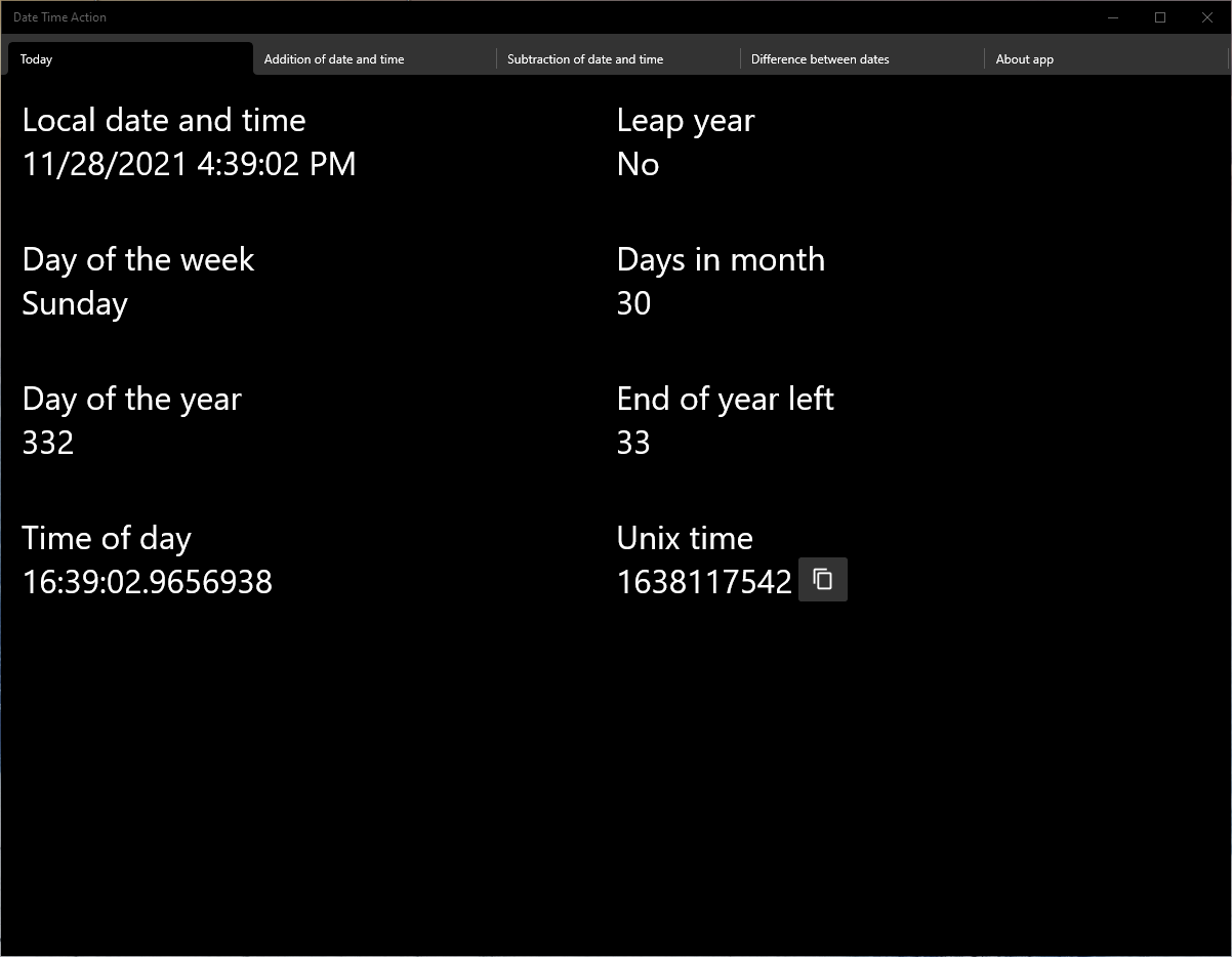 Date Time Action for PC Windows Download