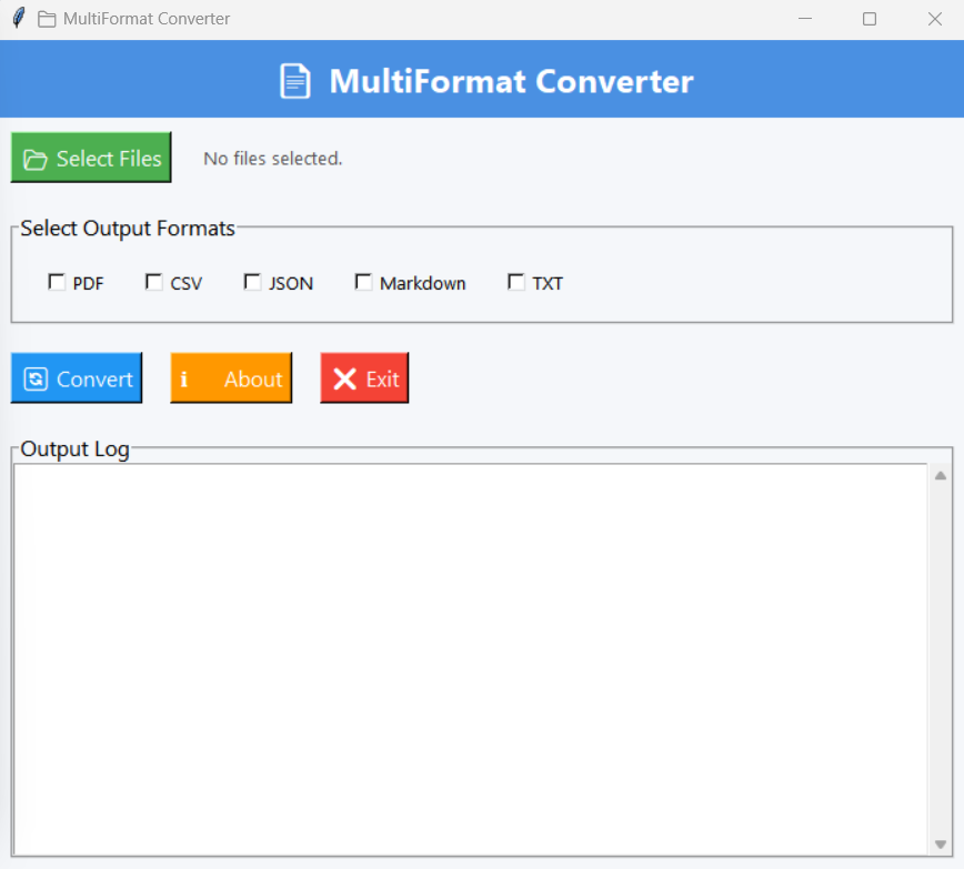 QuickConvert – Batch File Format Converter (PDF, Text, CSV, JSON, MD ...