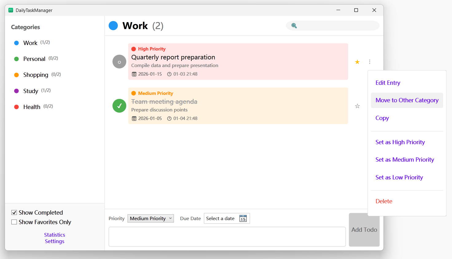 Daily Task Manager for PC Windows Download
