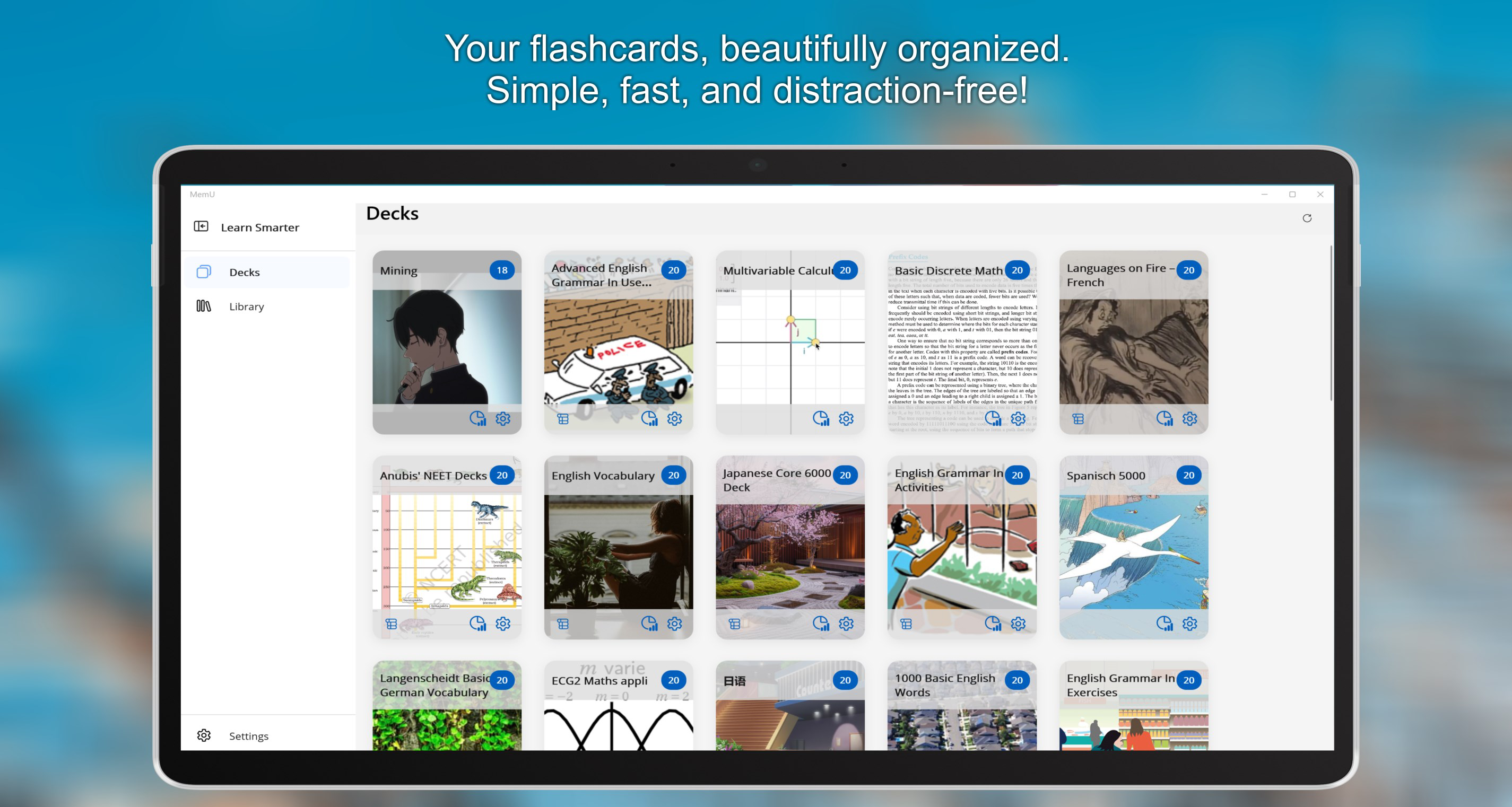 MemU -Smart Anki for PC Windows Download