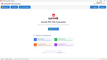 Univik PFC File Converter for PC Windows 6.2 Download
