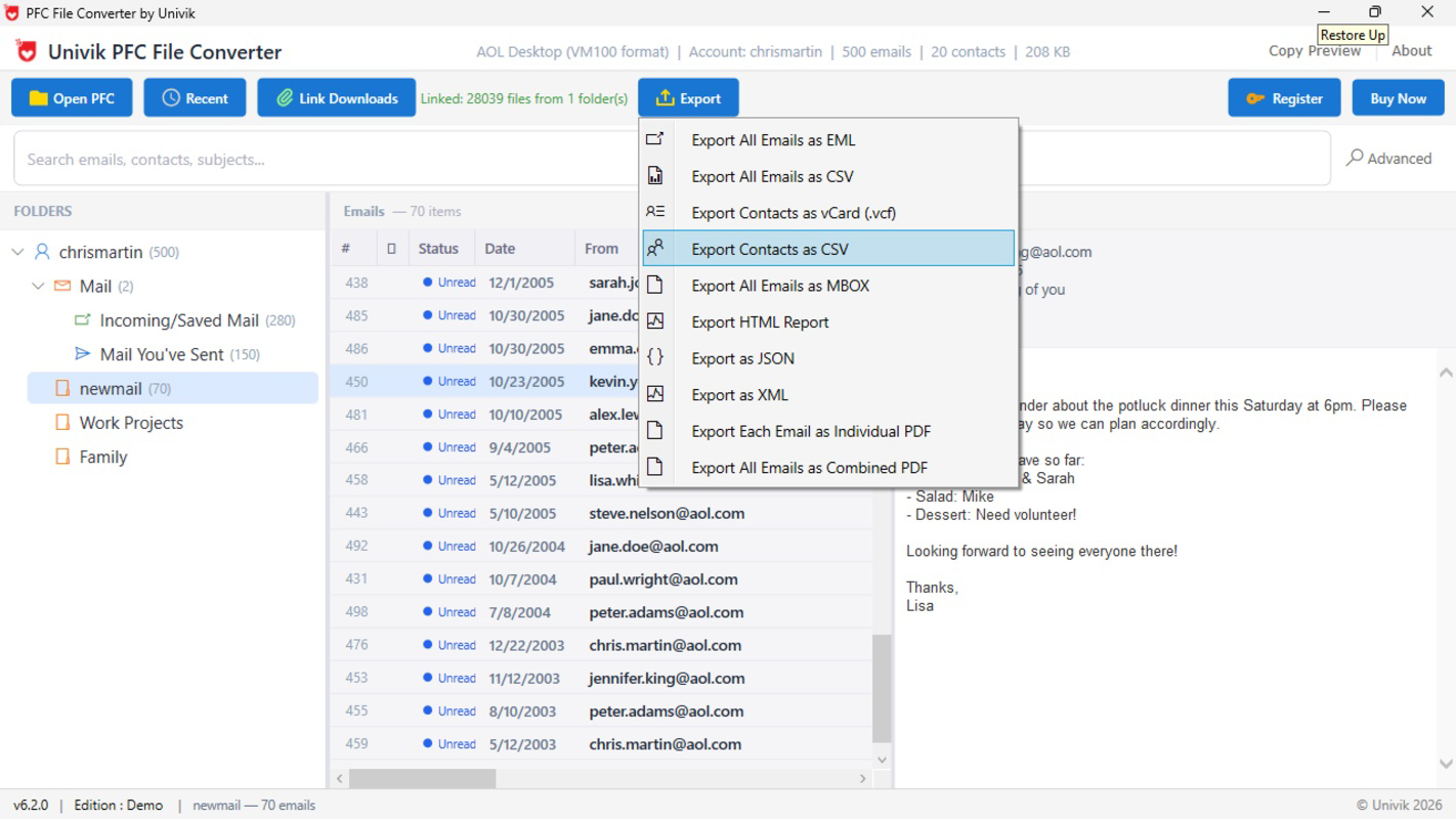 Univik PFC File Converter for PC Windows 6.2 Download