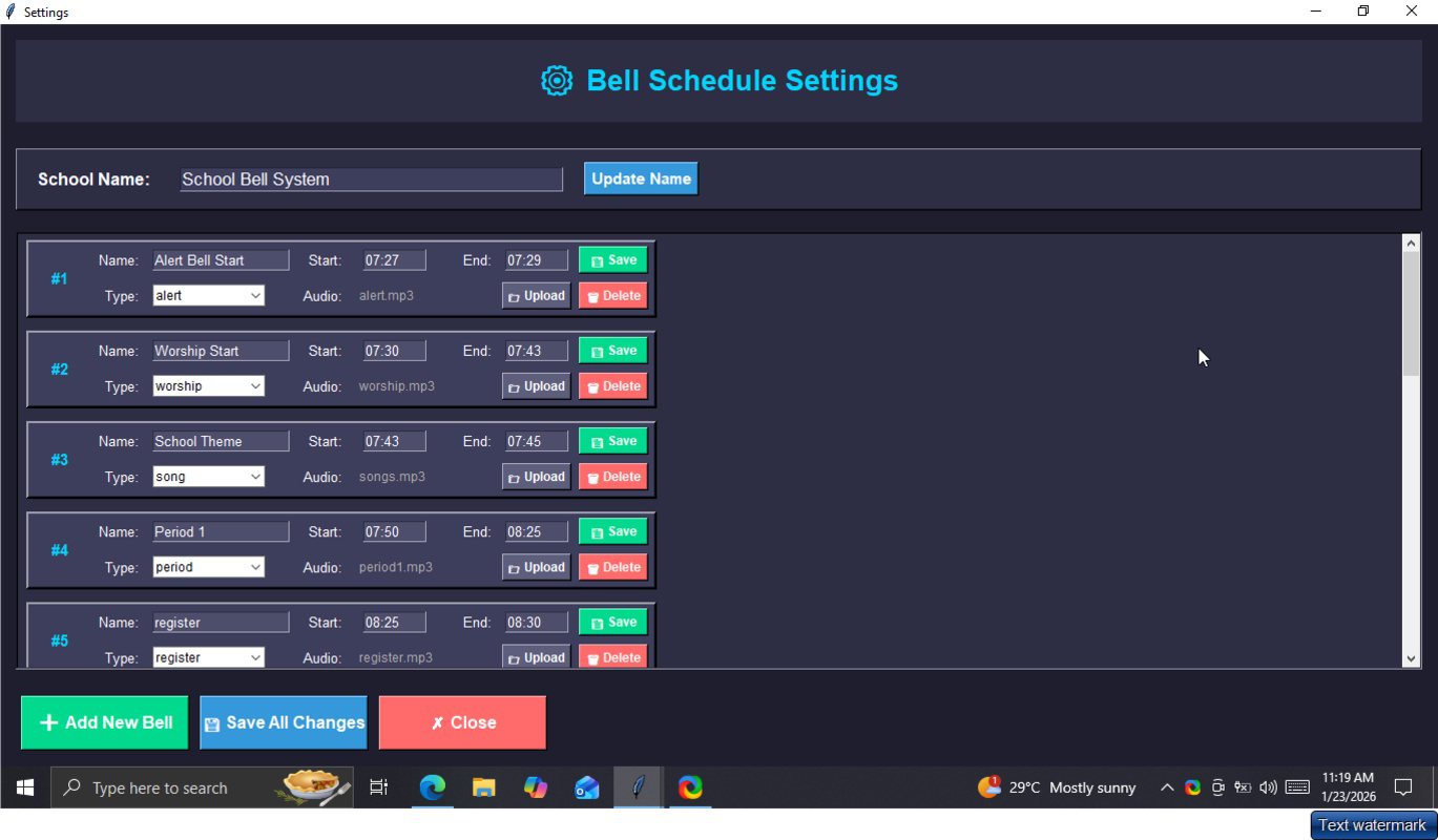 School Bell System for PC Windows 1.0.0 Download