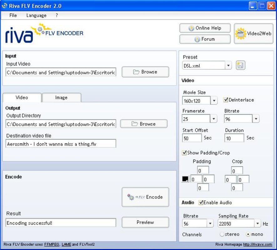 Riva FLV Encoder for PC Windows 2.0 Download