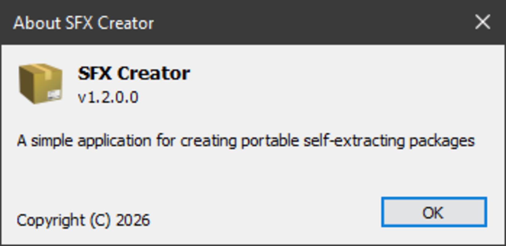 Download SFX Creator Latest 1.2 for Windows PC